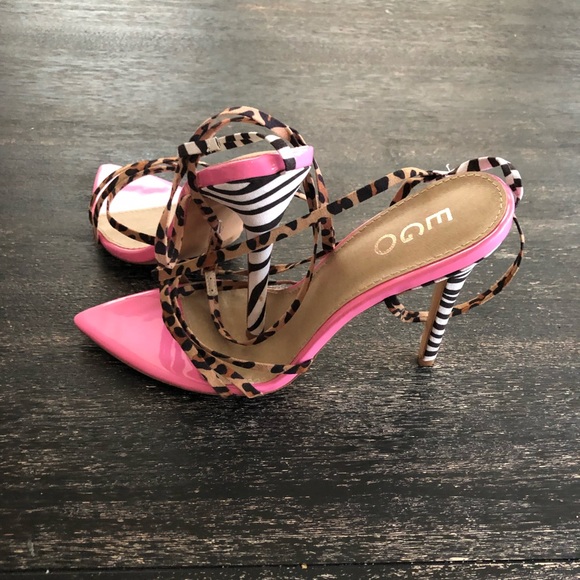 EGO | Shoes | Leopard Zebra And Pink Sandals By Ego | Poshmark